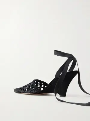 Jacquemus The H Leather Wedge Pumps - Black