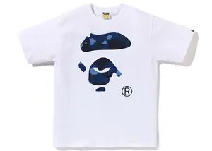 A BATHING APE Camo Ape Face Tee Shirt