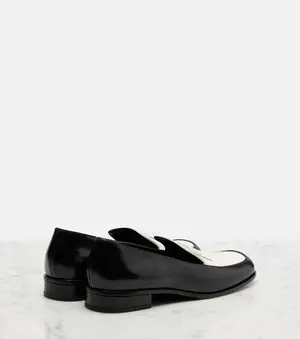 Givenchy Label Leather Loafers - Black