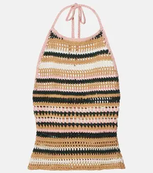 The Upside Crochet Halterneck Cotton Top
