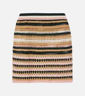 The Upside Crochet Mini Skirt - Multicoloured