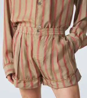 Saint Laurent Striped Twill Shorts