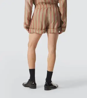 Saint Laurent Striped Twill Shorts