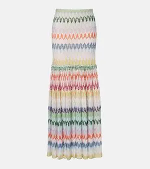Missoni Tiered Lamé Maxi Skirt