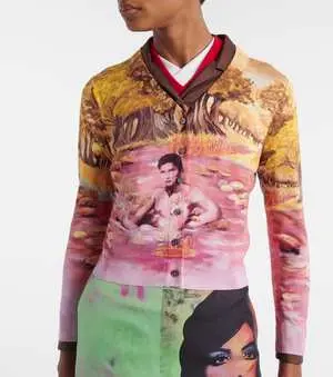 Versace Printed Silk Cardigan - Multicoloured