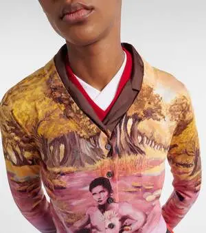 Versace Printed Silk Cardigan - Multicoloured