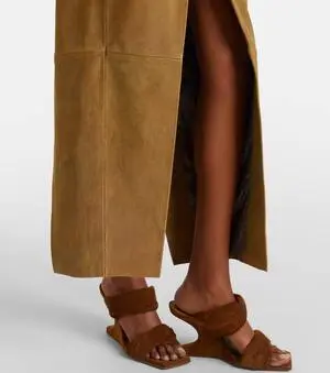 Rick Owens Suede Maxi Skirt