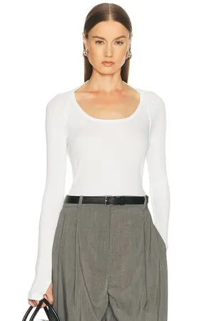 Helmut Lang Scoop Shrug Long Sleeve Top
