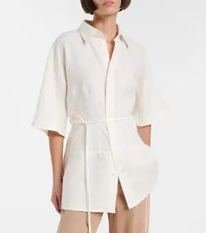 Plan C Linen Button-up Shirt