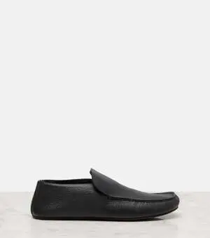 THE ROW Leo Shearling-lined Leather Loafers