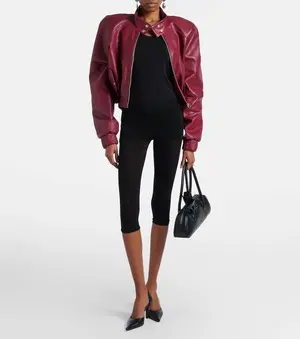 Magda Butrym Cropped Leather Jacket