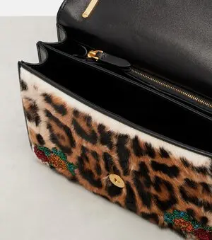 Valentino Garavani Vain Small Embellished Calf Hair Shoulder Bag