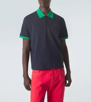 Versace Medusa Cotton Polo Shirt - Blue