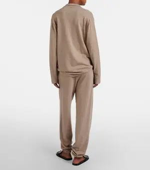 THE ROW Nadir Cotton And Linen Sweatpants - Beige