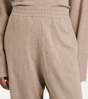 THE ROW Nadir Cotton And Linen Sweatpants - Beige