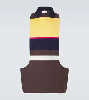 Versace Striped Cotton Tank Top