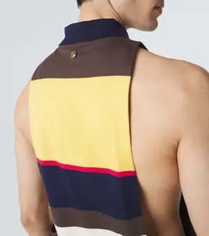 Versace Striped Cotton Tank Top