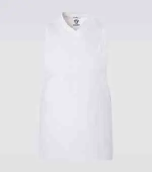 Versace Cotton-blend Jersey Tank Top - White