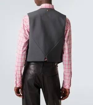 Versace Embellished Wool-mohair Vest