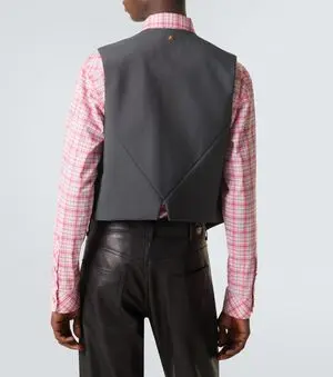 Versace Embellished Wool And Mohair Vest