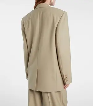 Saint Laurent Wool And Silk Blazer - Beige