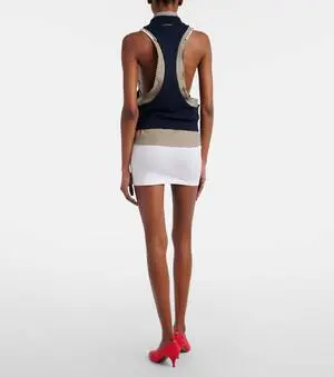 Versace Cotton-blend Jersey Mini Dress