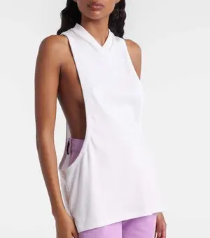 Versace Cotton-blend Jersey Tank Top
