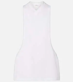 Versace Cotton-blend Jersey Tank Top - White