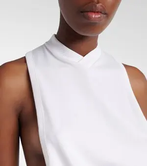 Versace Cotton-blend Jersey Tank Top - White