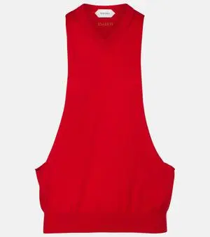Versace Knitted Cotton Top - Red