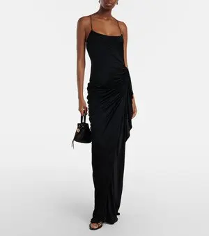 Versace Jersey Maxi Dress - Black