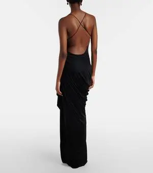 Versace Jersey Maxi Dress - Black