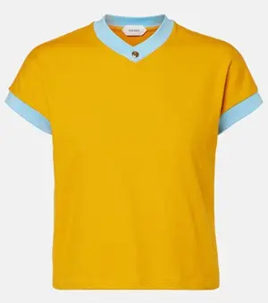 Versace Medusa Cotton-blend Jersey T-shirt - Orange