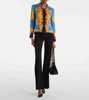 Versace Printed Silk Twill Shirt
