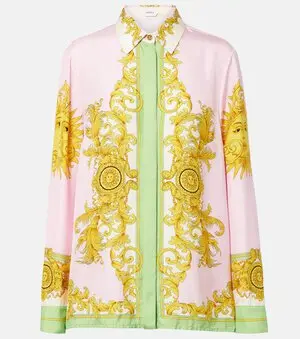Versace Printed Silk Twill Shirt - Multicoloured