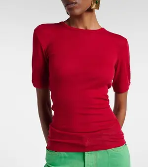 Versace Medusa Virgin Wool T-shirt - Red