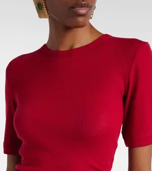 Versace Medusa Virgin Wool T-shirt - Red