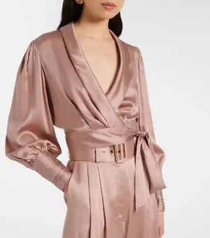 Zimmermann Silk Wrap Top