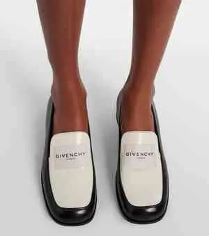Givenchy Label Leather Loafers