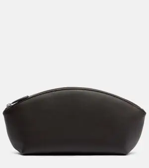 THE ROW Melinda Leather Clutch - Brown