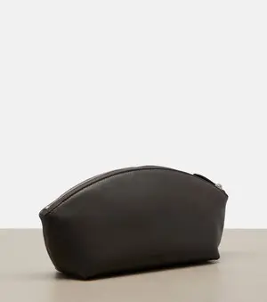 THE ROW Melinda Leather Clutch - Brown