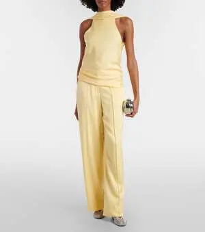 Simkhai Samira Caped Satin Top
