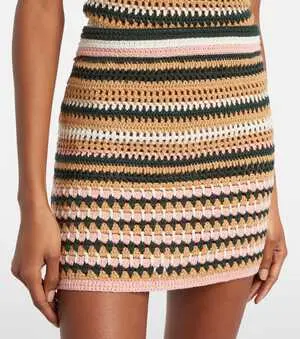 The Upside Crochet Cotton Miniskirt