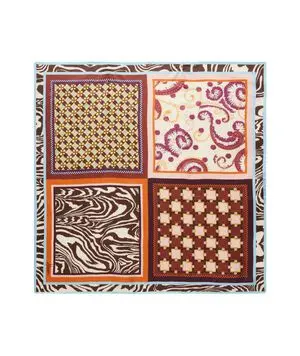 ALEMAIS Wilson Printed Silk Twill Scarf - Multicoloured