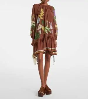 ALEMAIS Cotton And Silk Minidress