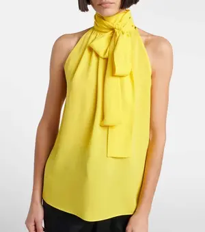 Valentino Garavani Silk Georgette Blouse - Yellow