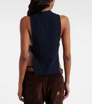 Miu Miu Cashmere Sweater Vest - Blue