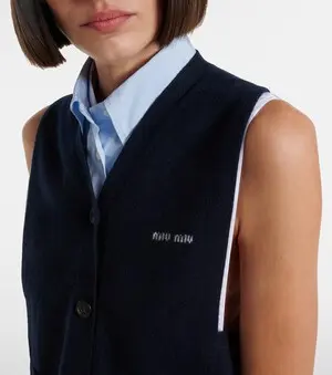 Miu Miu Cashmere Sweater Vest - Blue