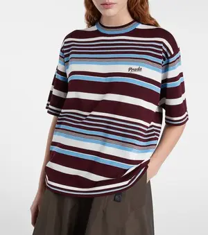 Prada Striped Cotton T-shirt