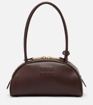 Miu Miu Small Leather Shoulder Bag - Brown